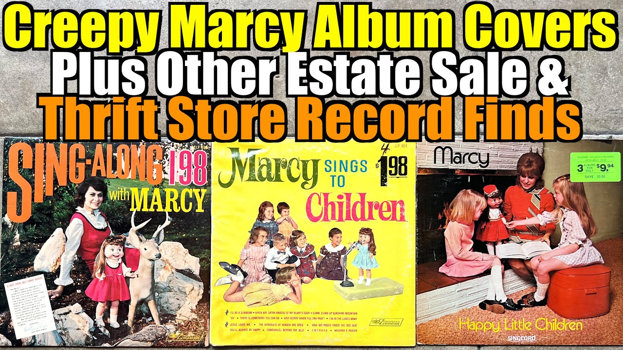 Creepy Marcy Sings Album Covers & Other Vinyl Record/CD Finds - YouTube