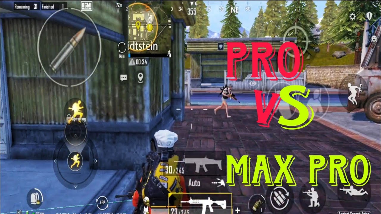 B.G.M.I 🔥PRO VS MAX PRO - YouTube