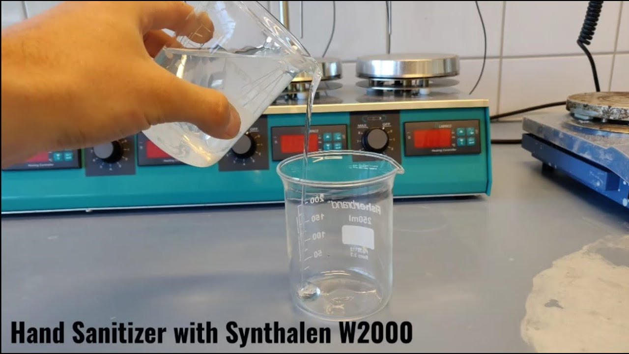 Hand Sanitizer with Synthalen W2000 - Chempri - YouTube