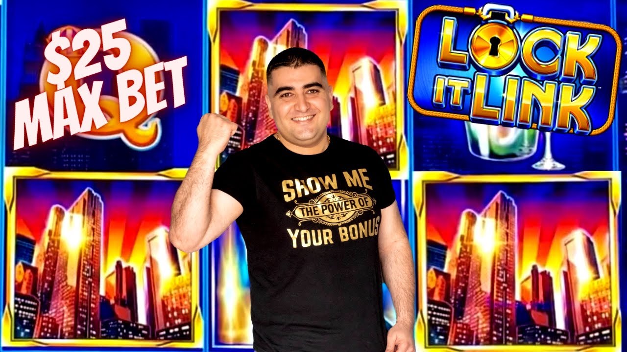 High Limit LOCK IT LINK Slot Machine $25 Max Bet Bonus | Slot Wins ...