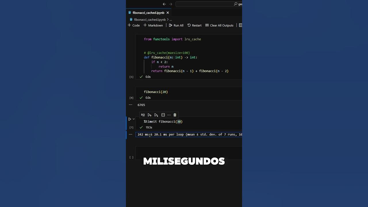 Optimiza tu código en Python con UNA línea de código ⚡️#python - YouTube