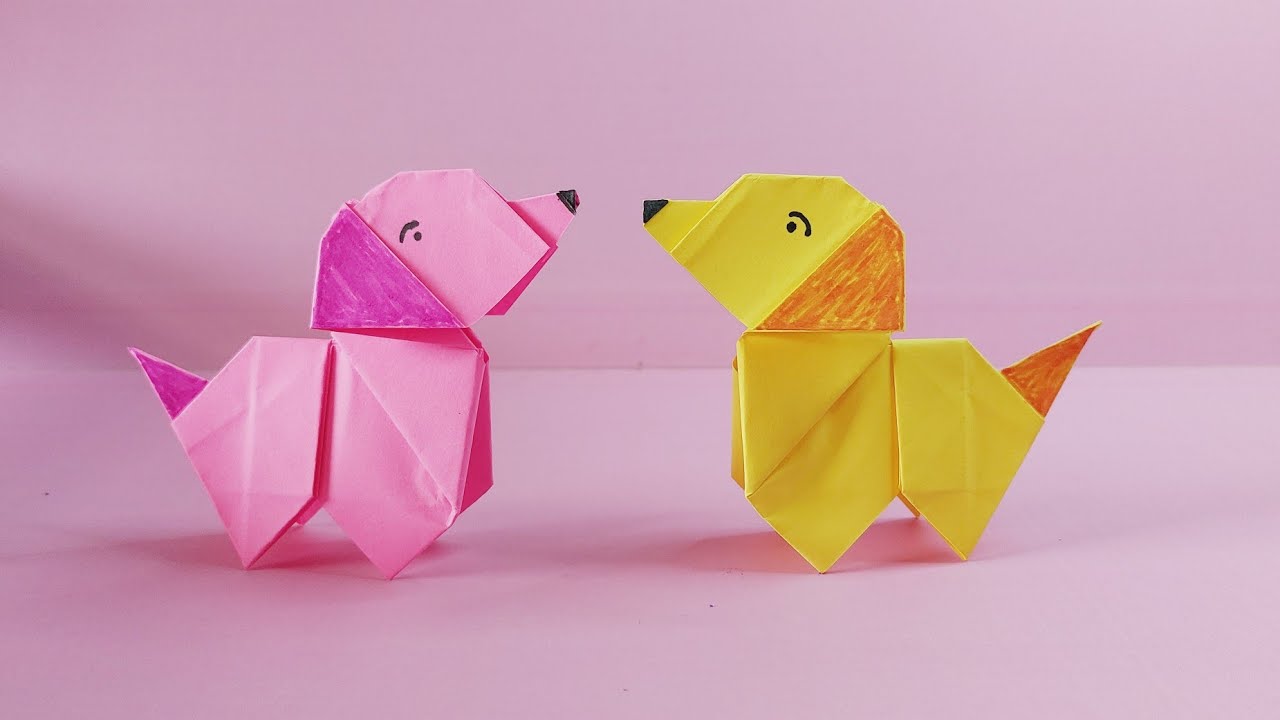 How to Make Origami Dog Easy | Cara Membuat Origami Anjing - YouTube