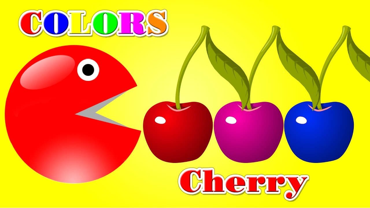 Learning Colors With Pacman & Cherry For Children - Colours for kids ...