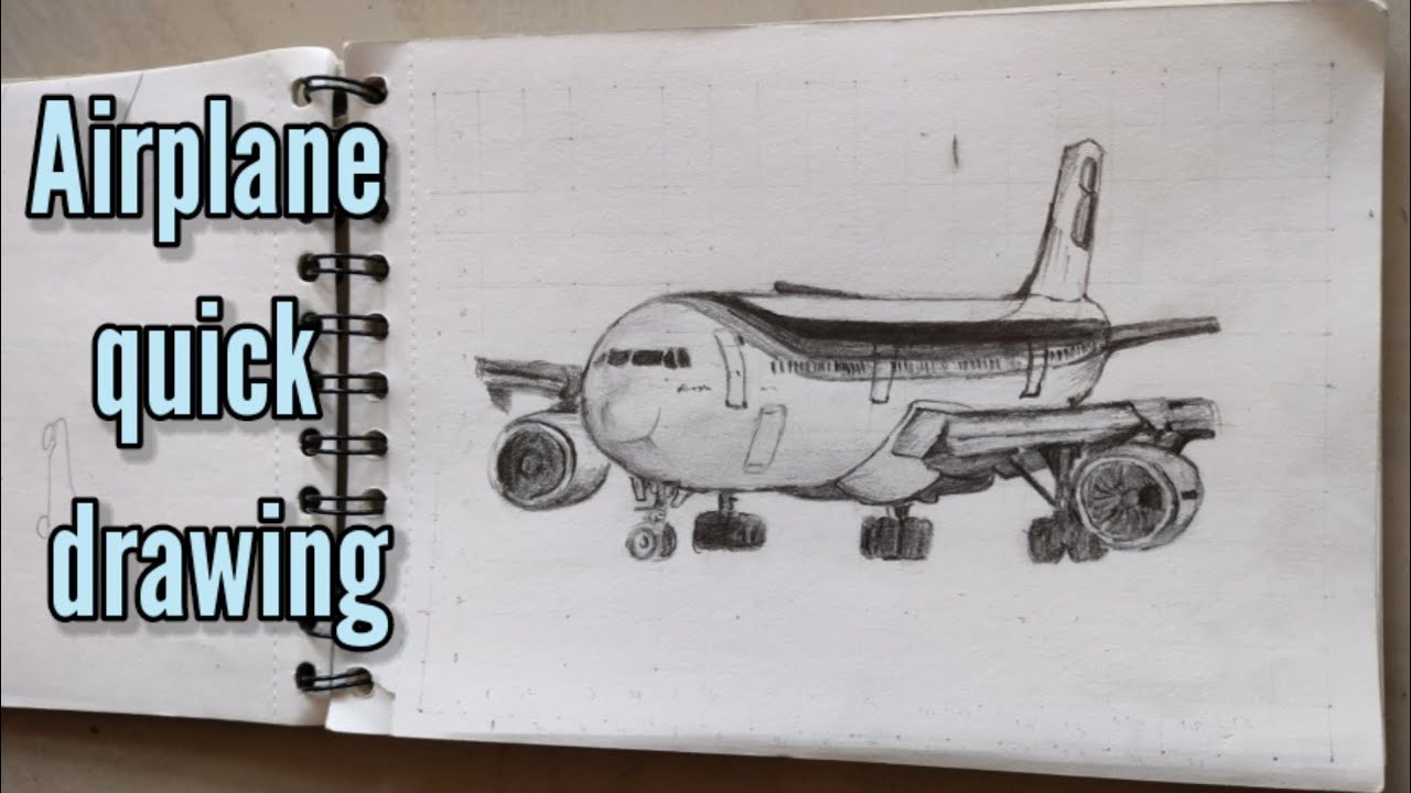 I finished this in under 60 minutes | Airplane drawing ️| tutorial ...