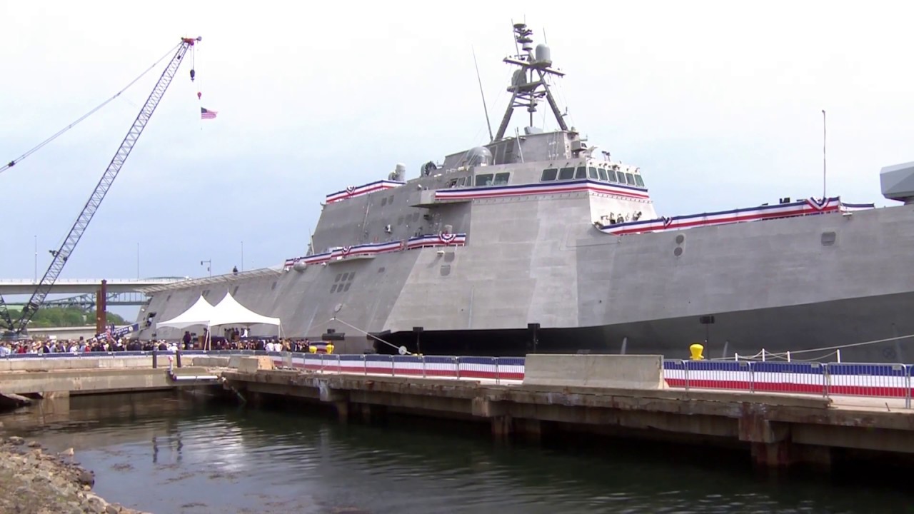 USS Manchester Commissioned as Navy's Newest Surface Combatant - YouTube