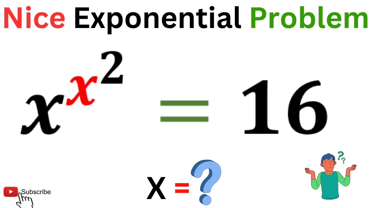 Short Trick | Solve x^x^2=16 For 'X' - YouTube