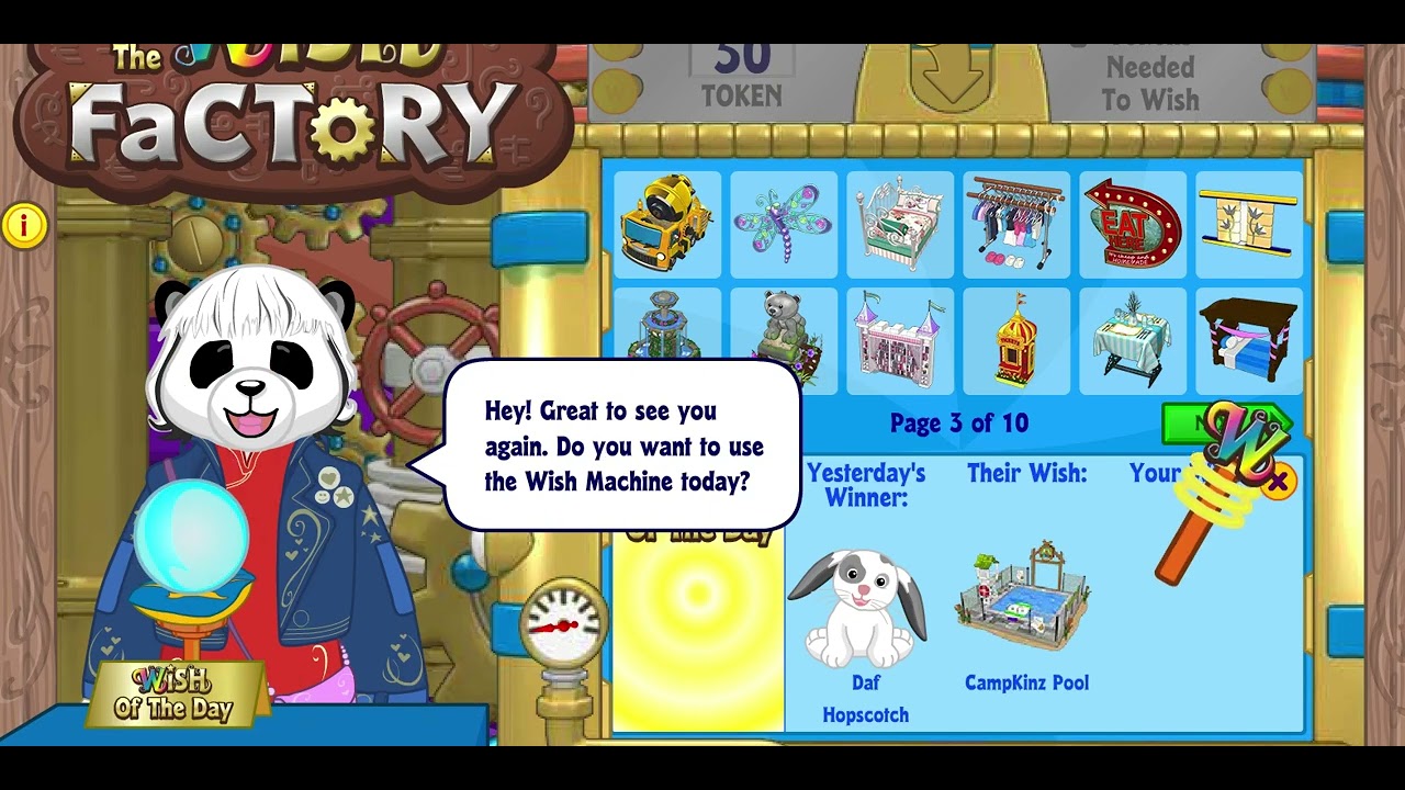 weird webkinz wish factory glitch (amanda panda frozen face syndrome ...