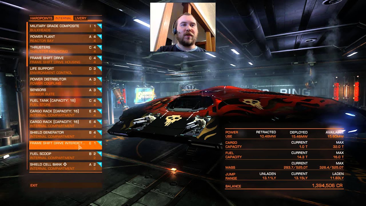 Elite Dangerous My Final Cobra Mk III Layout - YouTube