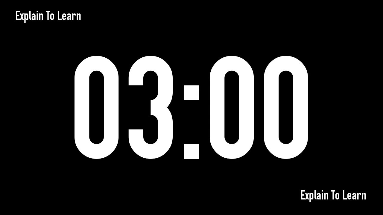 3 minutes countdown timer for school - YouTube