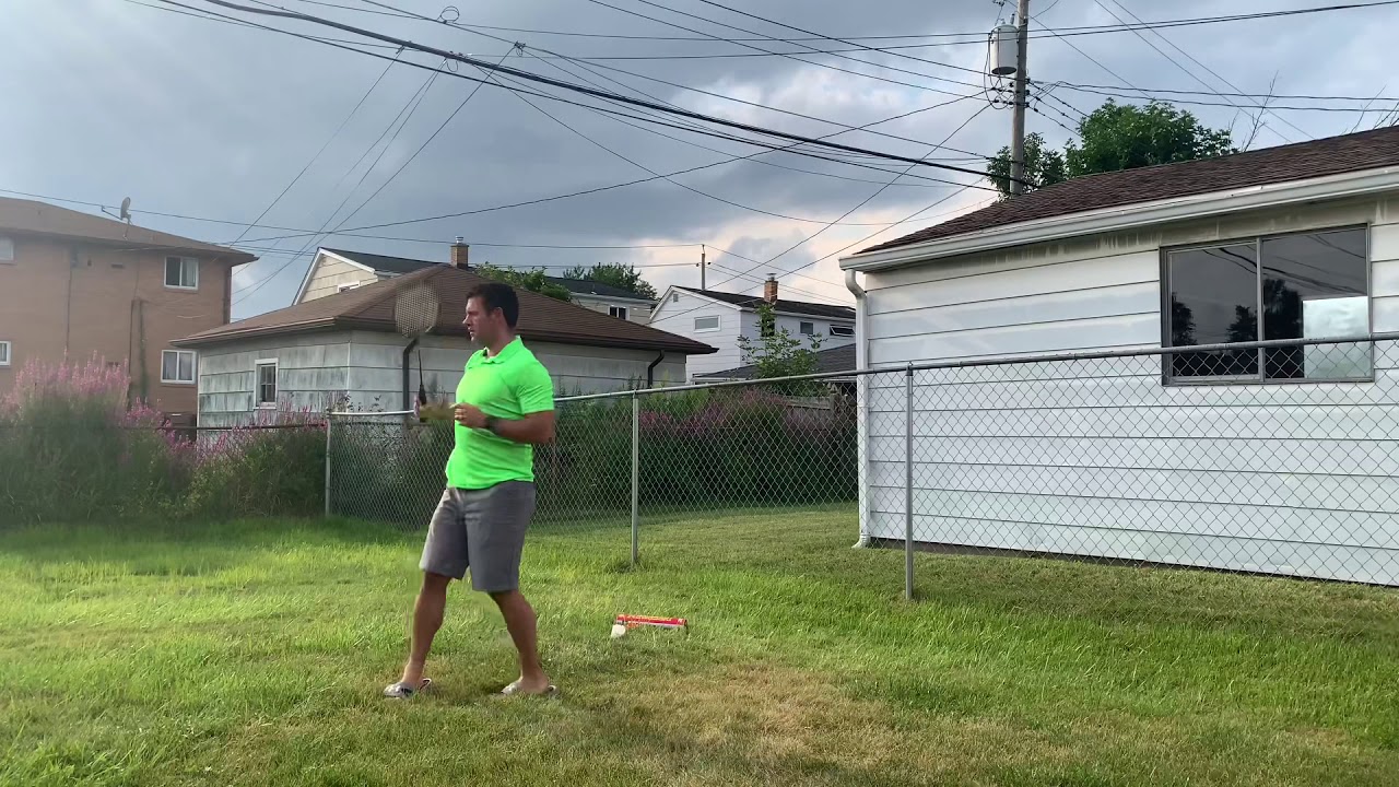 Badminton overhead stroke practice - YouTube