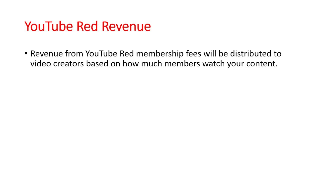 YouTube Red Revenue, Different from your estimated revenue - YouTube