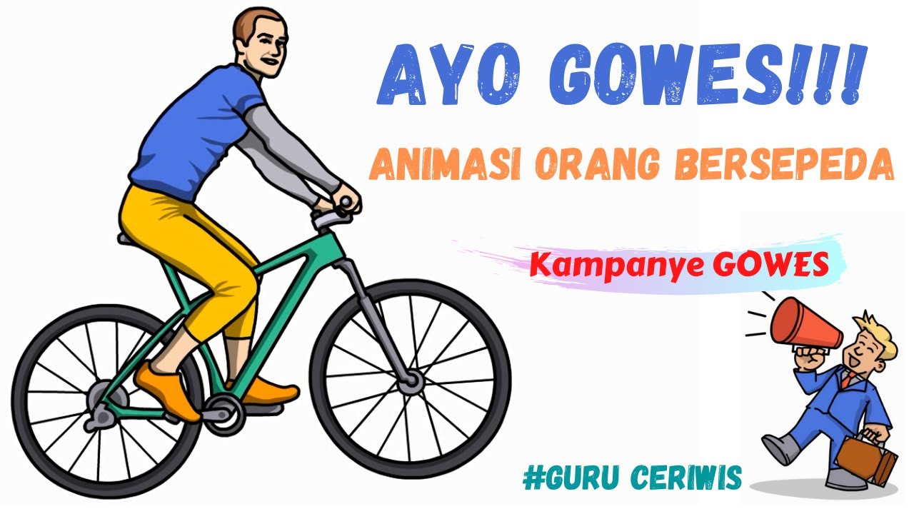 ANIMASI ORANG BERSEPEDA || ANIMASI VIDEOSCRIBE KEREN - YouTube