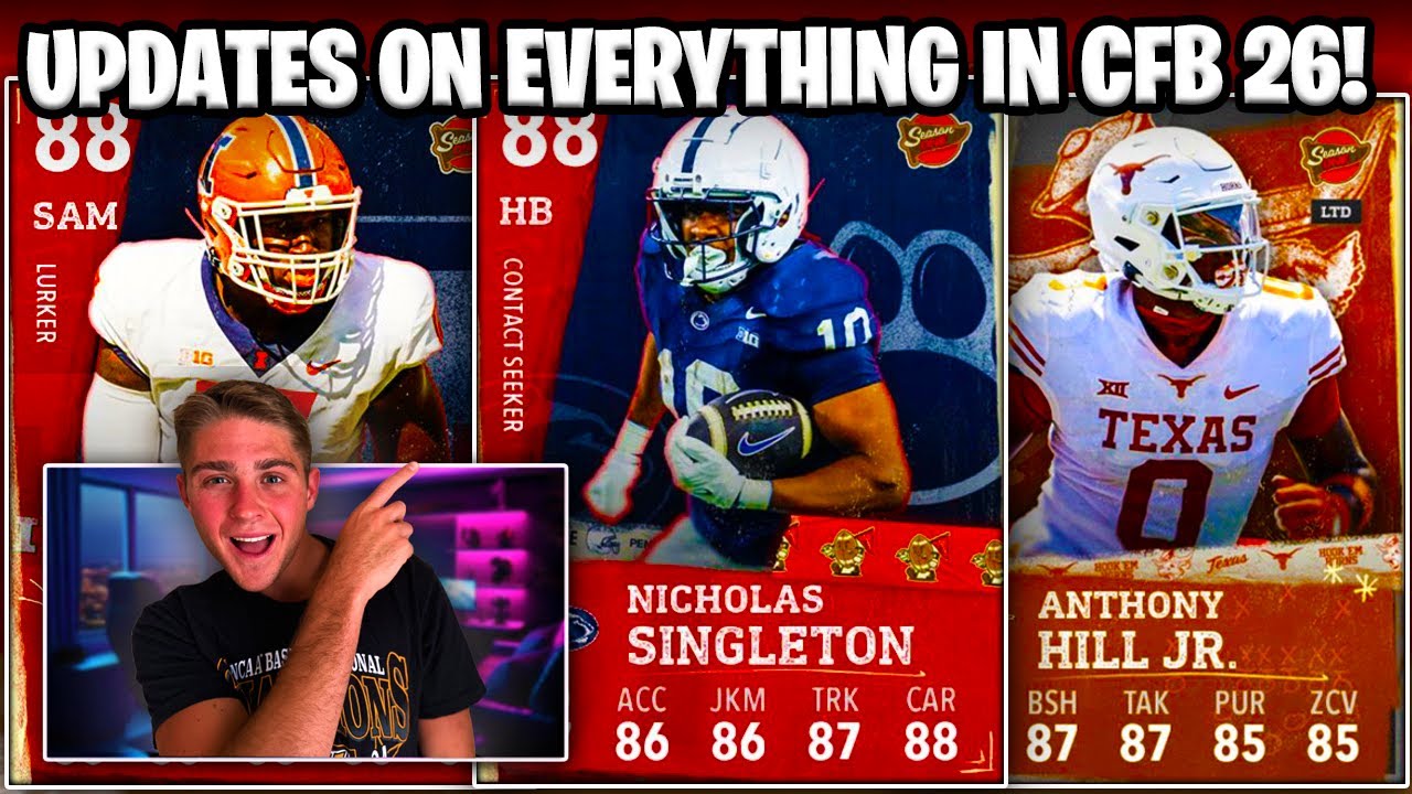 UPDATES ON EVERYTHING IN CFB 26! SEASON ONE LTDS, NEW XP, FRESH FACE ...