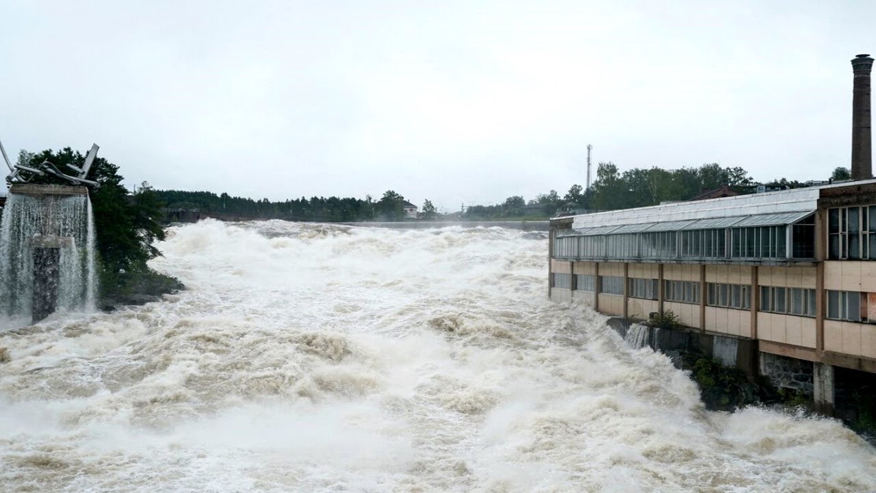 Disaster in Norway! Dam is destroyed, houses are washed away by flood ...