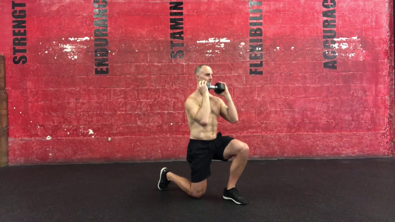 Dumbbell goblet alternating forward lunge - YouTube
