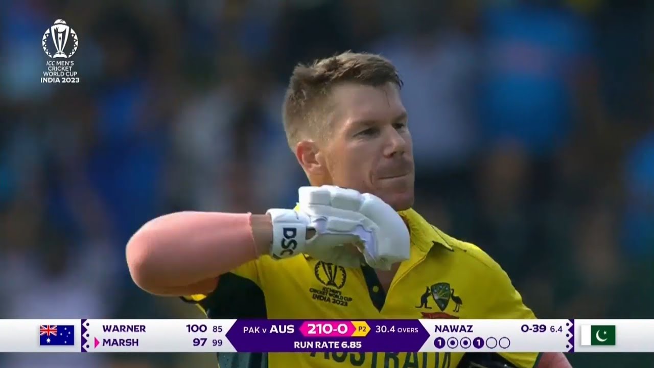 David Warner doing pushpa celebration after completing century ...