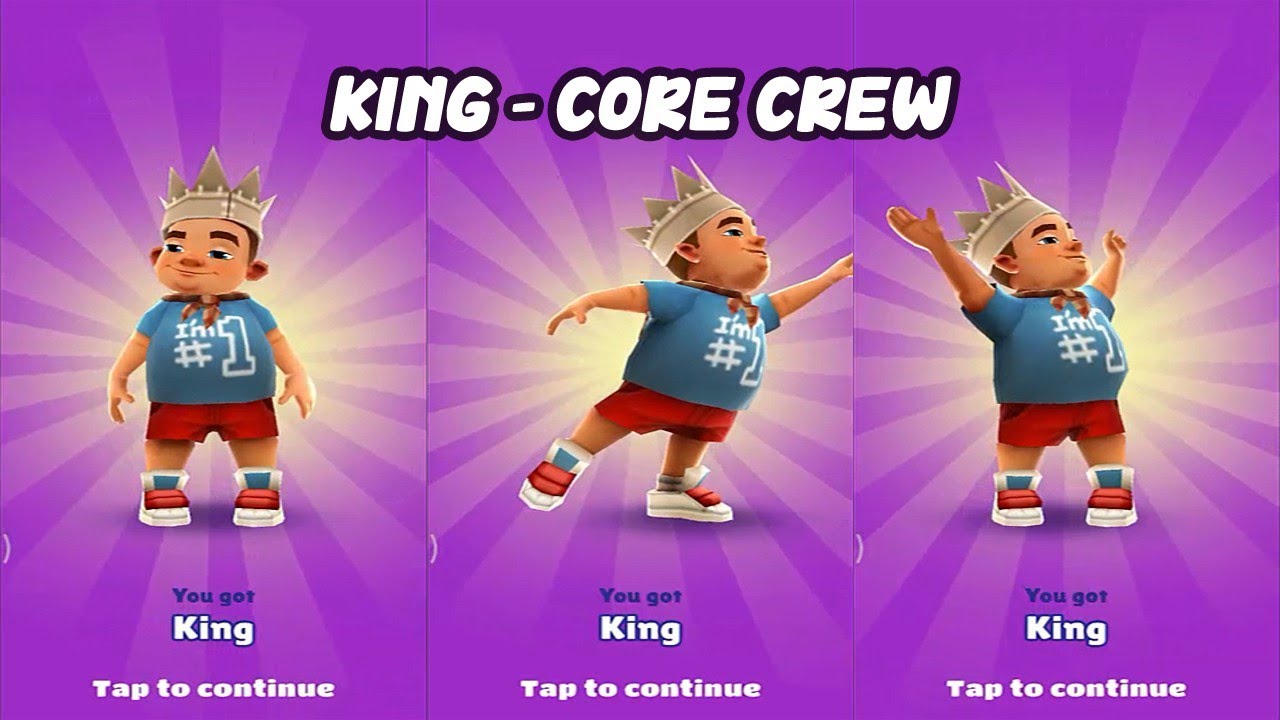 CHARACTERS • KING - CORE CREW • SUBWAY SURFERS - YouTube