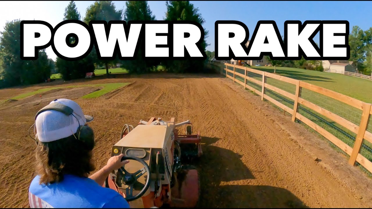 Power Rake Grading For a Smooth lawn - YouTube