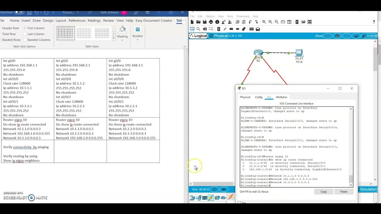how to configuring basic eigrp for ipv4 - YouTube