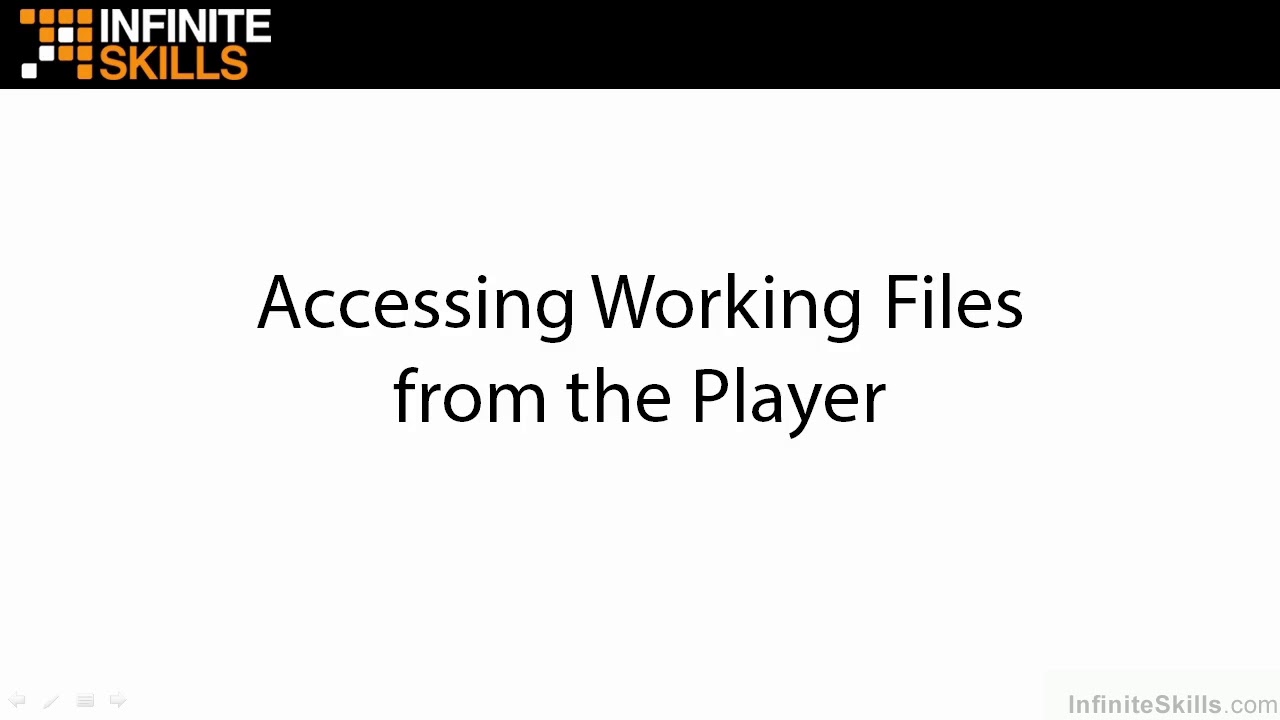 01 05 How to Access Your Working Files - YouTube