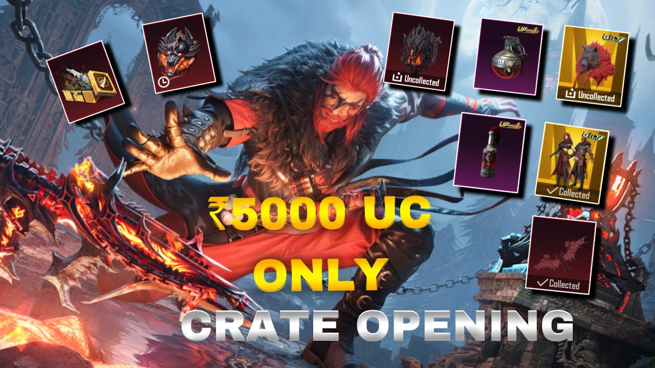 🔥 5000 UC Crate Opening in BGMI- WRATH OF VENGEANCE - YouTube