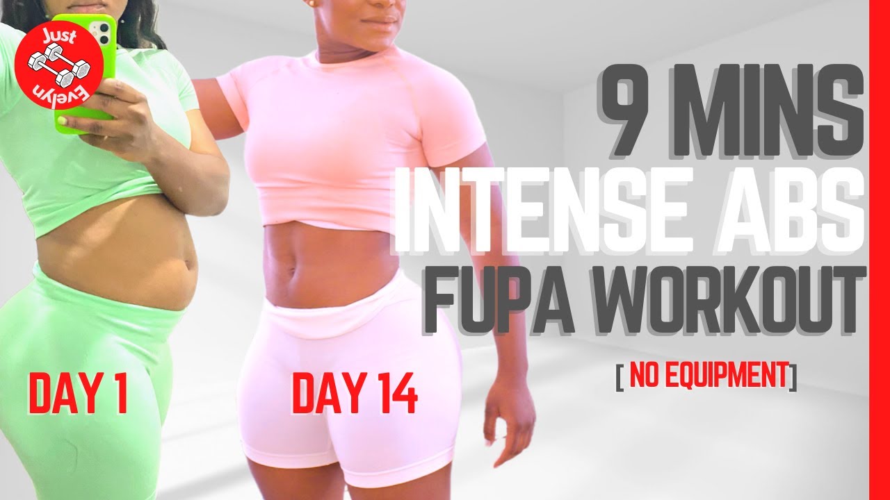 9 MINS FUPA/ABS HOME WORKOUT | Flat Stomach In 14 Days | No Equipment # ...
