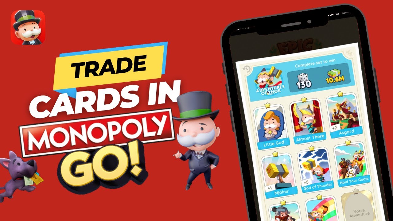 How to Trade Cards on Monopoly Go - YouTube