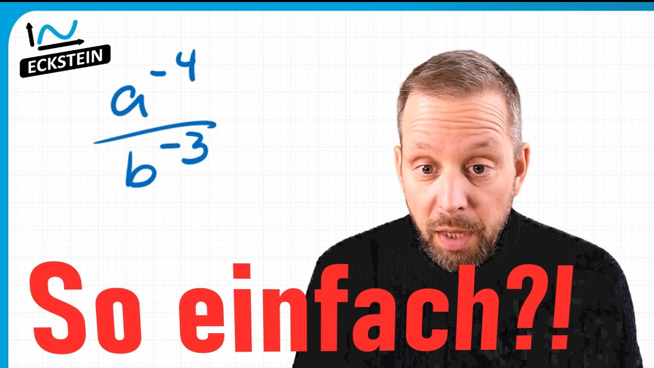 Negative Exponenten im Bruch - So schnell sind sie weg! - YouTube