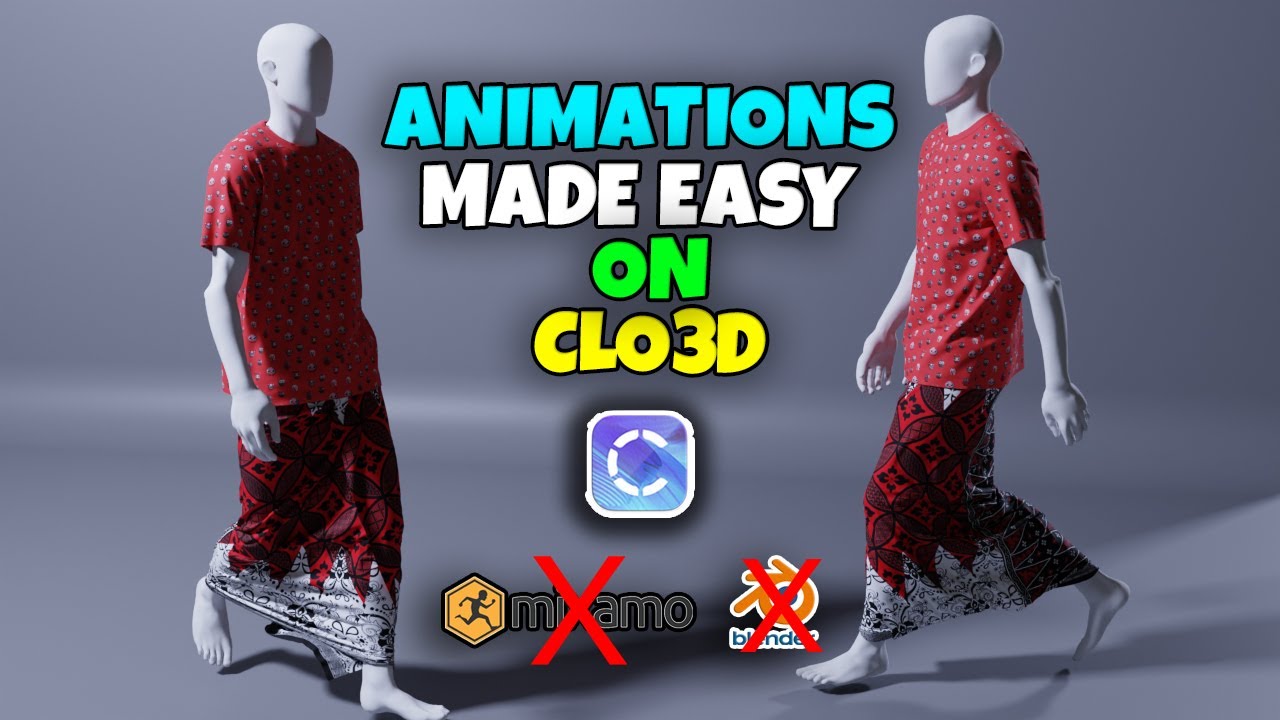Animate Your Design on CLO3D in Minutes Without Blender or Mixamo - YouTube