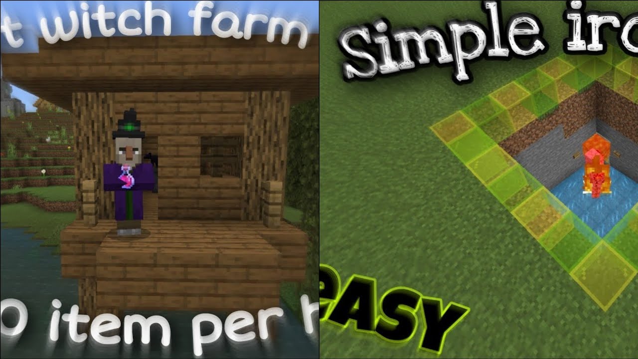 3 easy starter farms for beginners in minecraft bedrock - YouTube