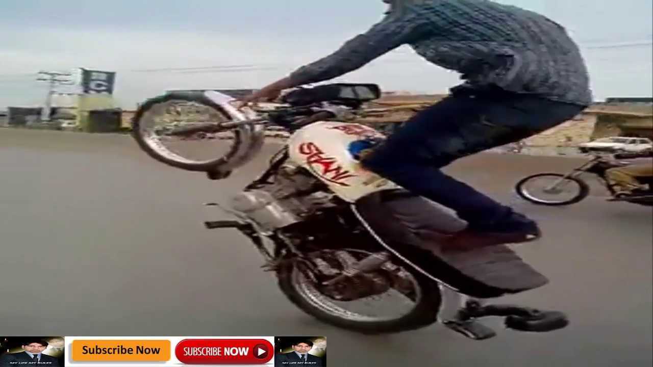 Crazy Motorcycle Stunts - Wheelies On Highway - YouTube