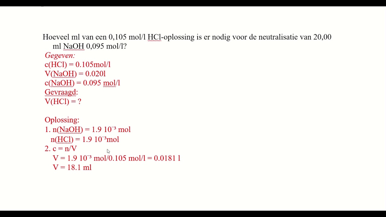 19 chemische rekenen - YouTube