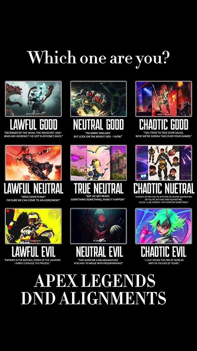 Which one are you? | Apex Legends DnD Alignments #apex #dnd - YouTube