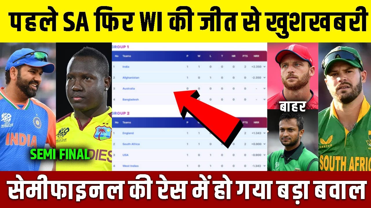 पहले South Africa फिर West Indies की जीत से Point Table में बड़ा बवाल ...