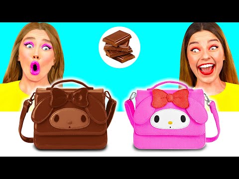 Çikolata ve Gerçek Yemek Meydan Okumasi | Mutfakta Komik Durumlar GoFun Challenge