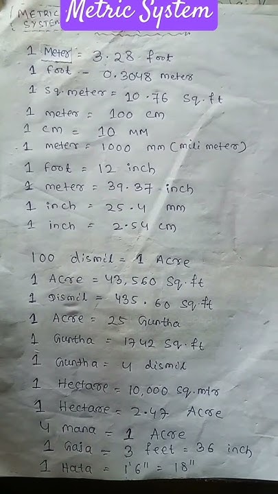 metric system - YouTube