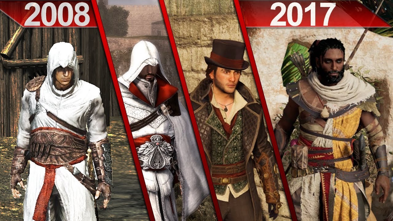 Evolution of Assassin's Creed | PC | ULTRA | 2008 - 2017* - YouTube