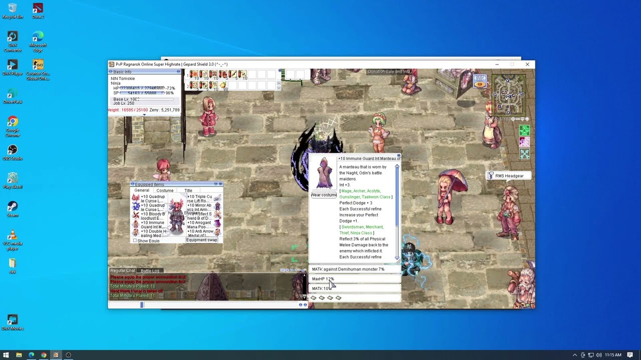 RAGNAROK NINJA TRICKS AND ITEM BUILD STR / INT BUILD - YouTube