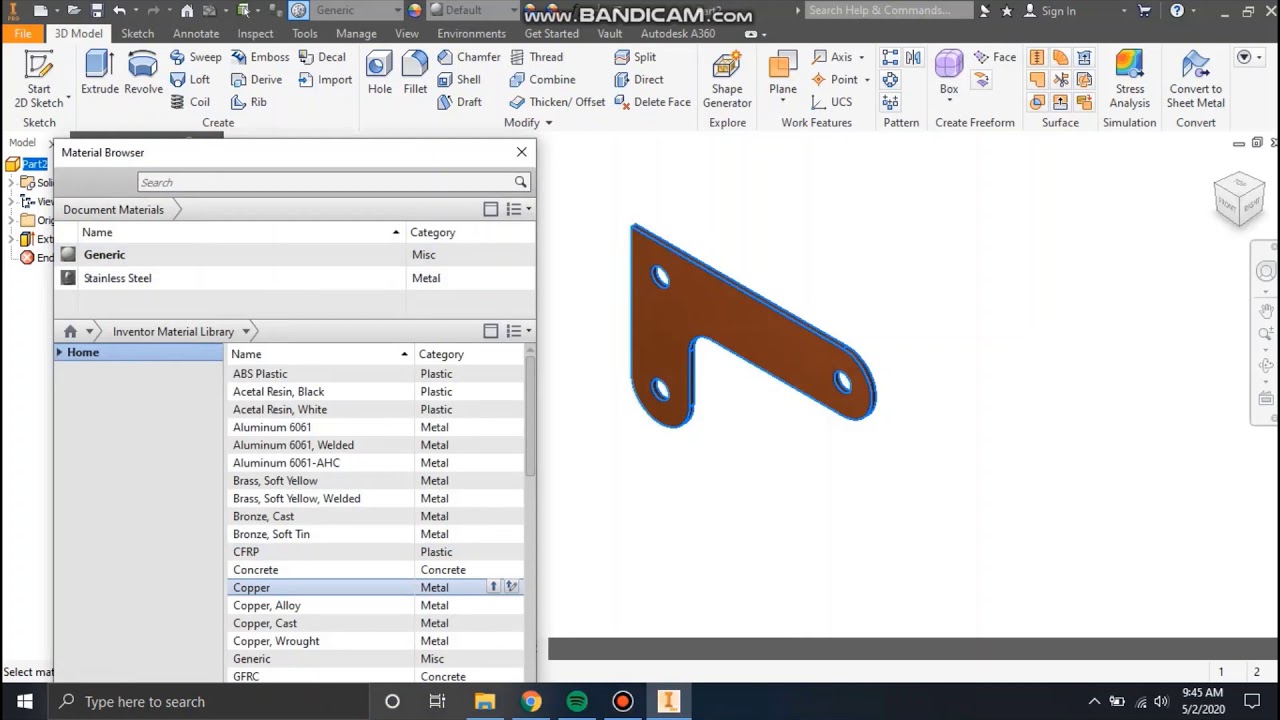 Stress Analysis Shelf Bracket Simulate by Autodesk Inventor Pro 2018 ...