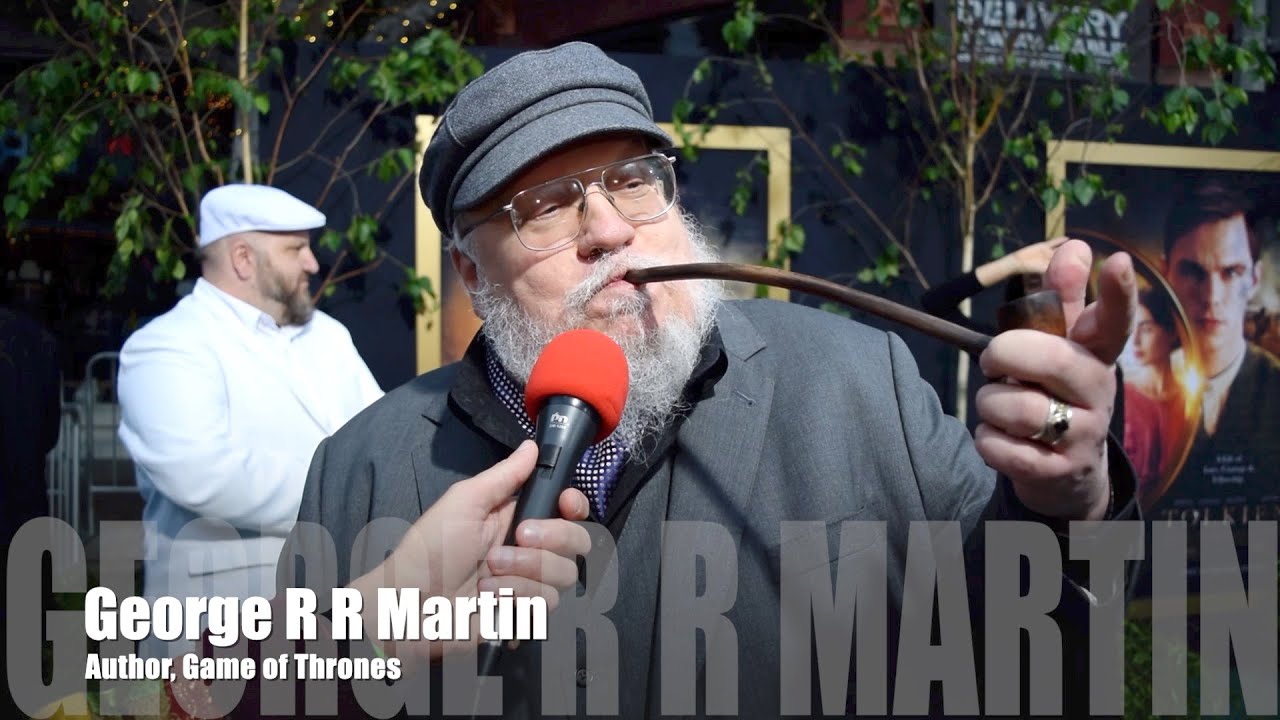George R R Martin at Tolkien Premiere - YouTube