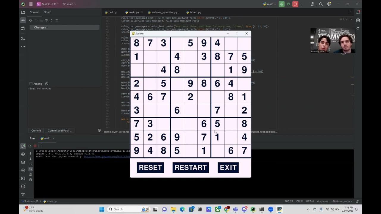 COP3502 Final Project SUDOKU! - YouTube