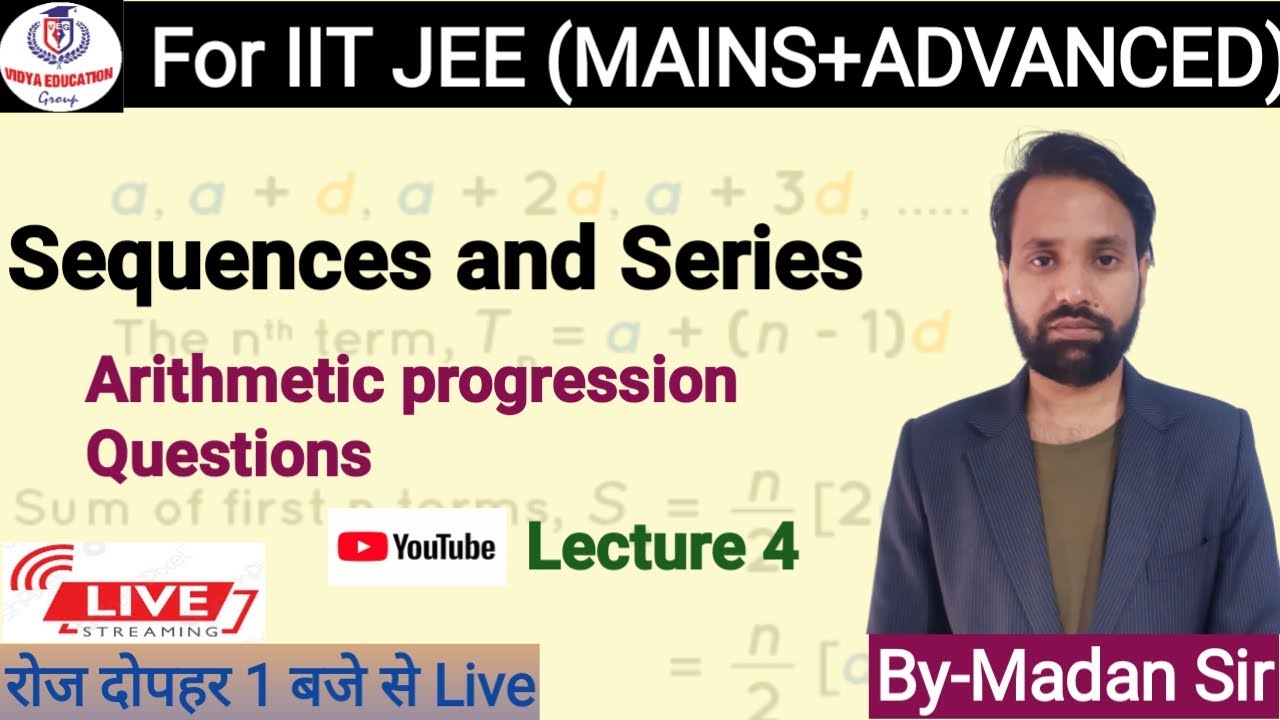 Sequence & Series | Arithmetic progression Question For IIT JEE (MAINS ...