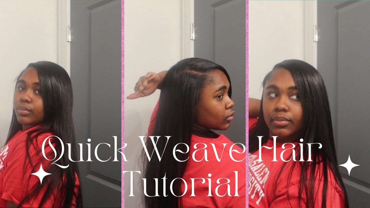 How To: Quick Weave Hair Tutorial Using Beauty Supply Store Hair - YouTube