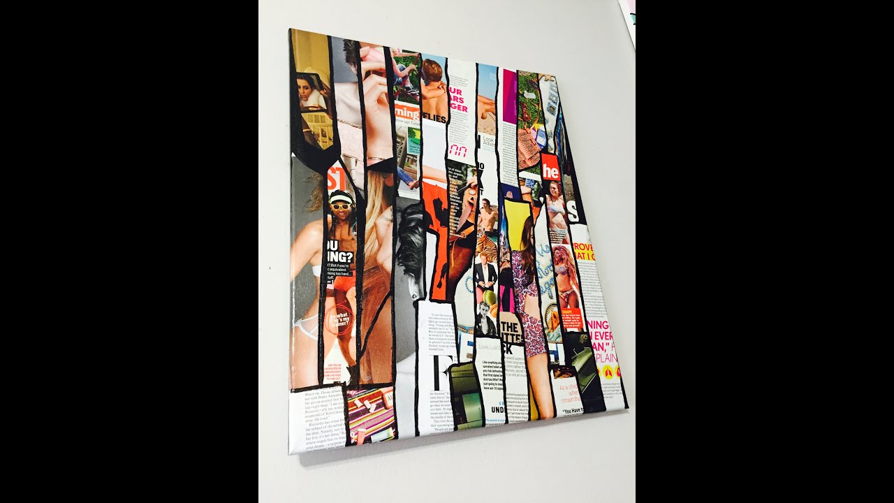 Easy DIY Magazine Canvas Wall Art! - YouTube