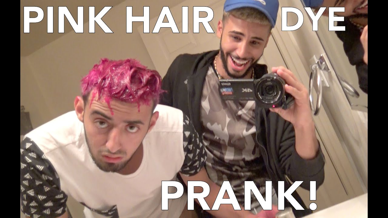 PINK HAIR DYE PRANK!! - YouTube