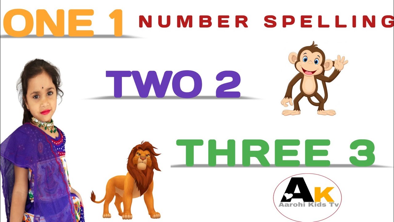 ONE TWO THREE// NUMBER SPELLING// ONE 1 TWO2 THREE 3 // SPELLING ...