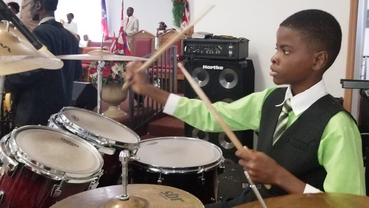 Aland Carostyl The next future drummer at our church - YouTube