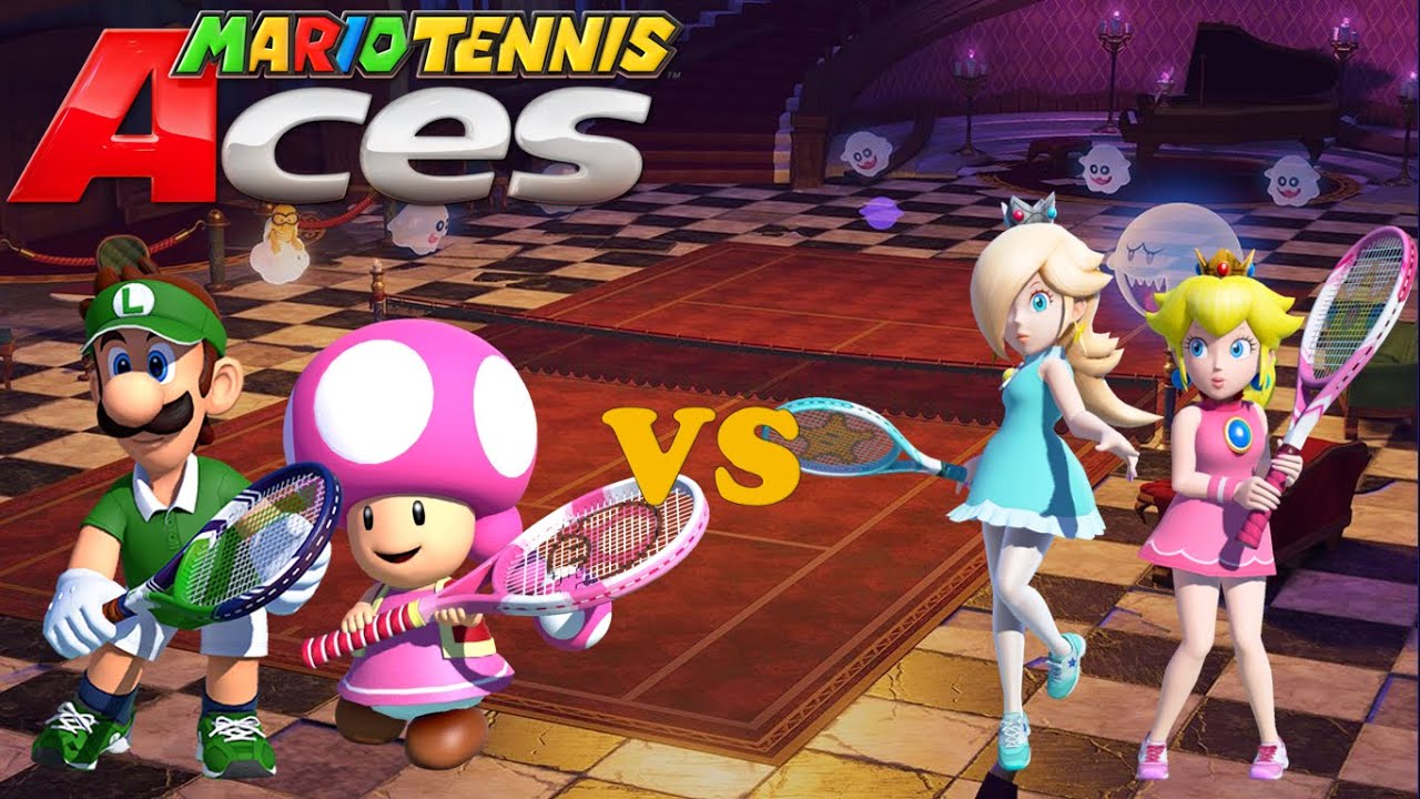Mario Tennis Aces Luigi And Toadette Vs Peach And Rosalina Mirage