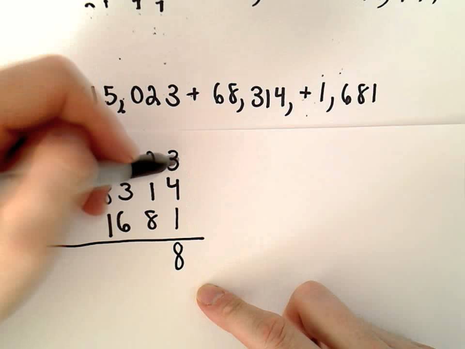 Adding Whole Numbers Example 3 YouTube Adding Whole Numbers Example 3 YouTube