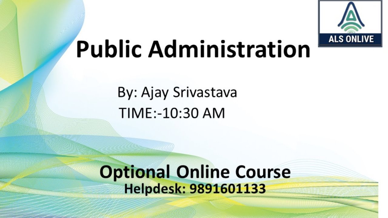 Public Administration Optional Online Course - YouTube